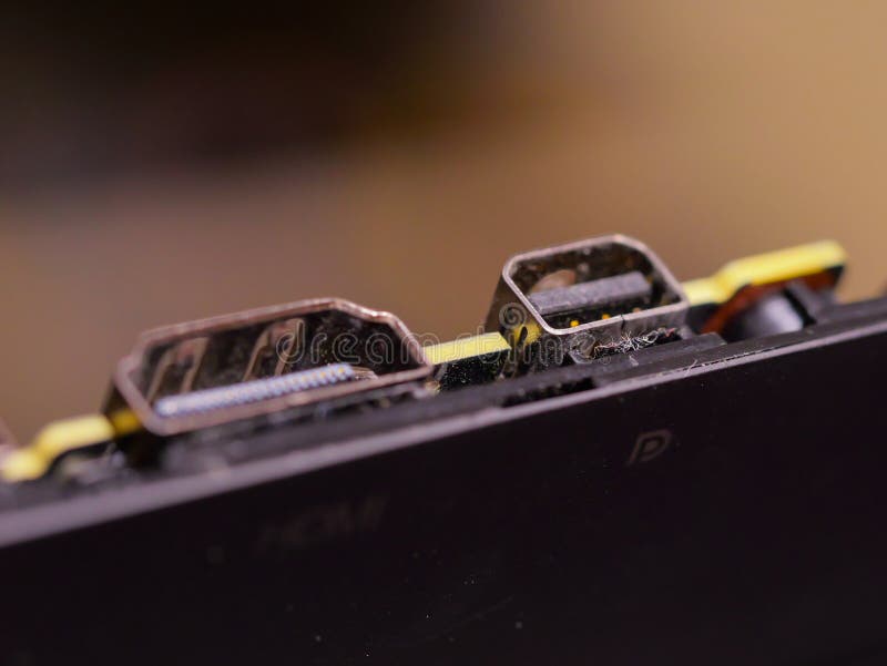 HDMI connection stock image. Image of notebook, equipment - 366539325