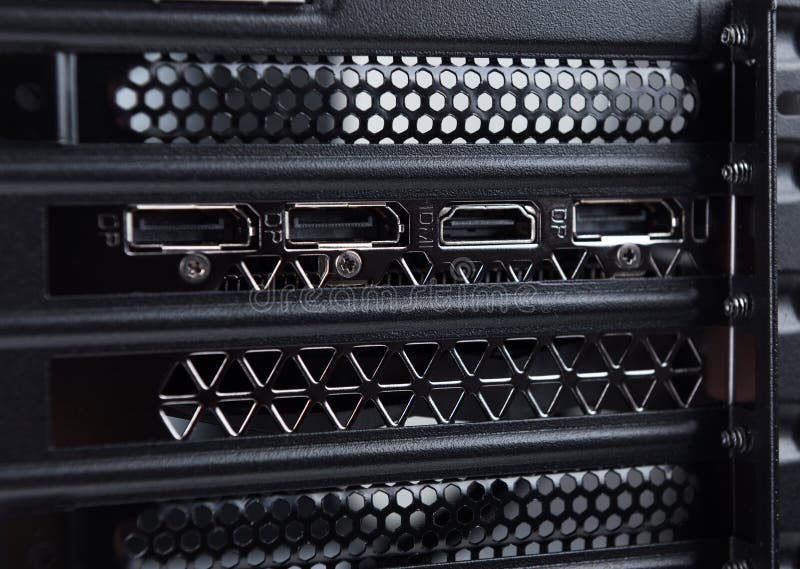 Hdmi Connector on the Back of the System Unit Stock Photo - Image of ...