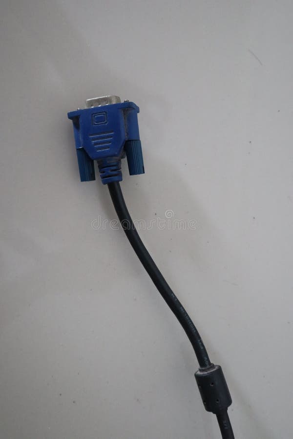 HDMI Cord for a Projector in Blue Stock Image - Image of socket ...