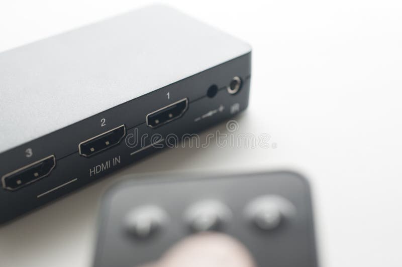 HDMI Device with Remote Control Stock Image - Image of engineering ...