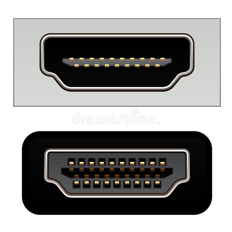Video Universal Connector Symbols Video Ports Vga S-video Hdmi ...