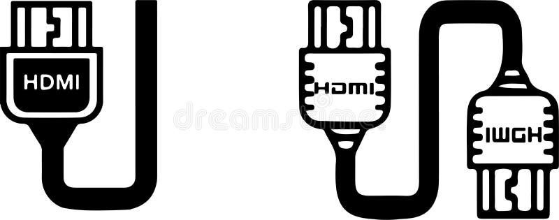 Hdmi Icon Isolated On Background Stock Illustration - Illustration of ...