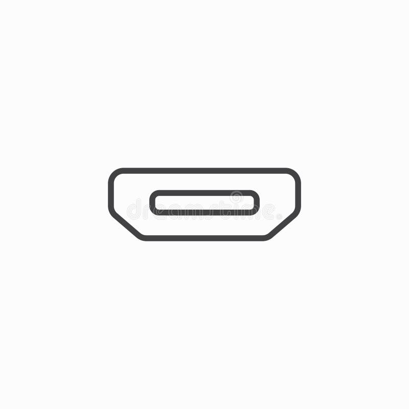 HDMI icon vector stock vector. Illustration of tech - 348312114