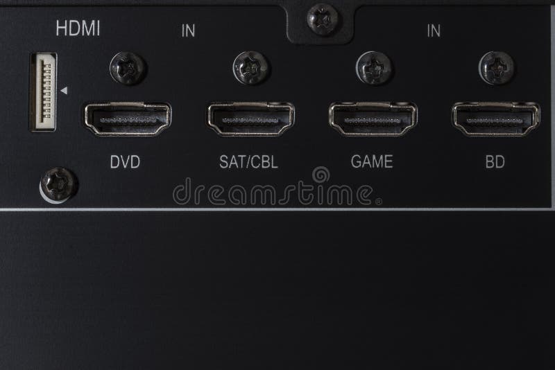 HDMI input stock photo. Image of connection, receiver - 47999238