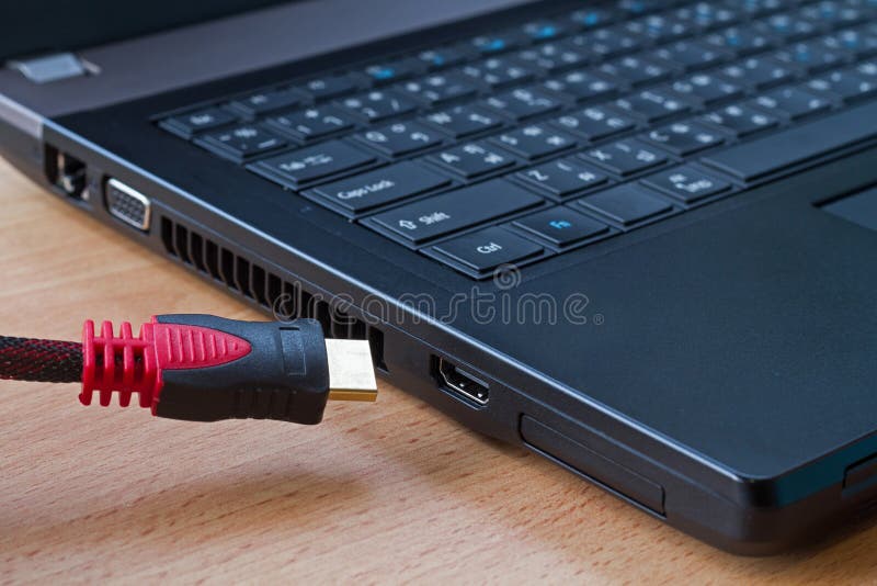 Hdmi port stock photo. Image of macro, wooden, silver - 61585332