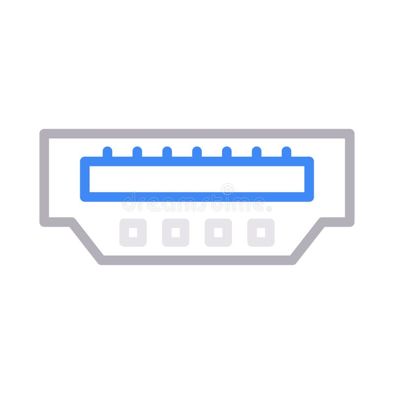 HDMI port icon vector stock vector. Illustration of single - 108819369