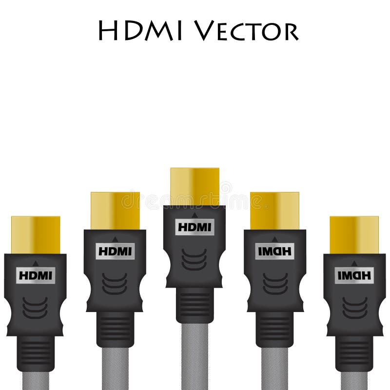 HDMI Size of Vector stock illustration. Illustration of cartoon - 27885935