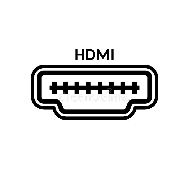 Hdmi socket - marking icon stock illustration. Illustration of port ...
