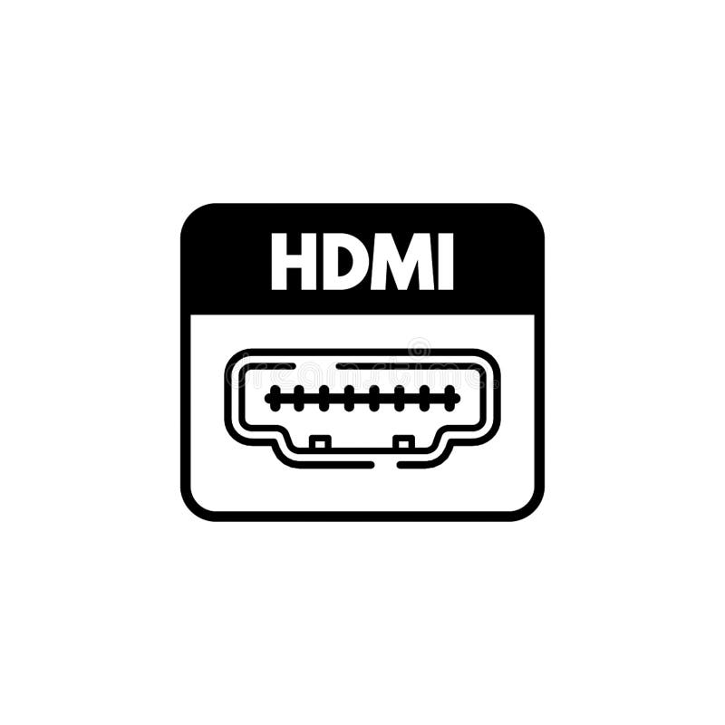 Hdmi socket - marking icon stock illustration. Illustration of ...