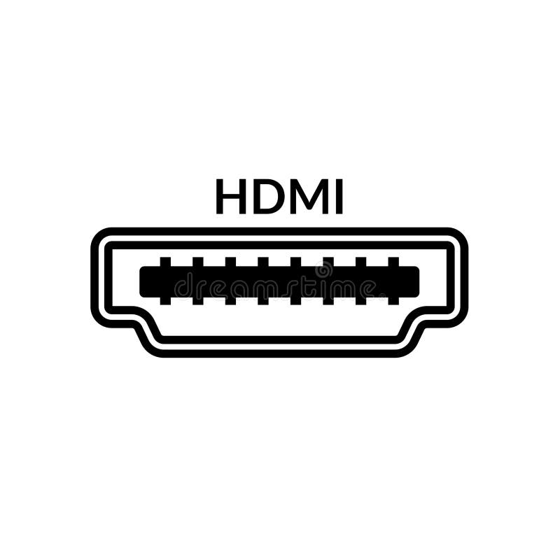HDMI Socket - Marking, Vector Icon Stock Vector - Illustration of ...