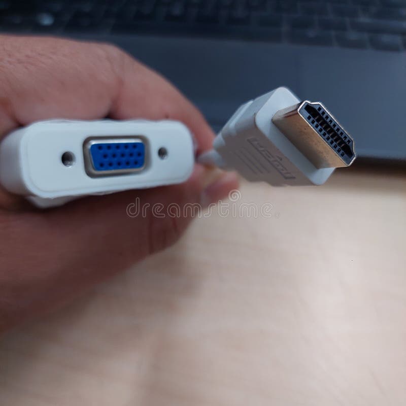 Hdmi and Vga Port Cables, Used for Computers, Monitors, Lcd Stock Photo ...
