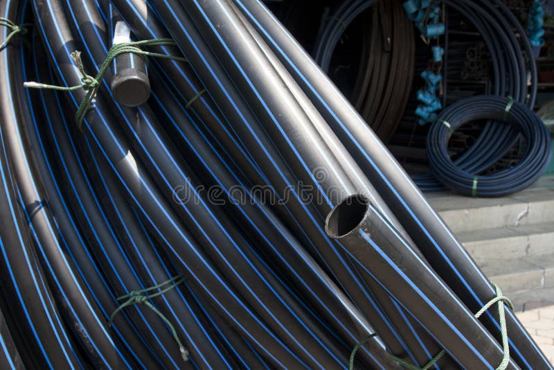 HDPE pipe roll stock photo. Image of ethylene, electric - 23891406