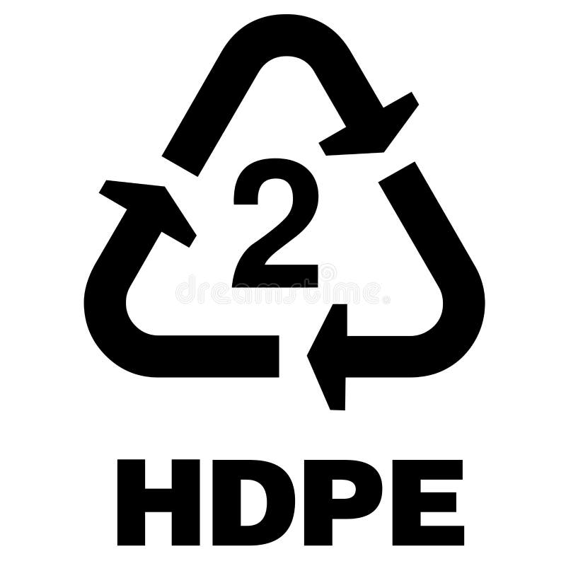 HDPE symbol stock illustration. Illustration of ecology - 82991082