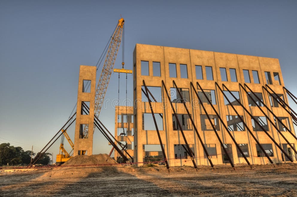 HDR of Construction of New Building Stock Photo - Image of high, range ...