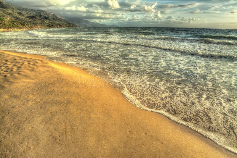 Hdr foreshore stock photo. Image of rocks, nature, clouds - 46073674