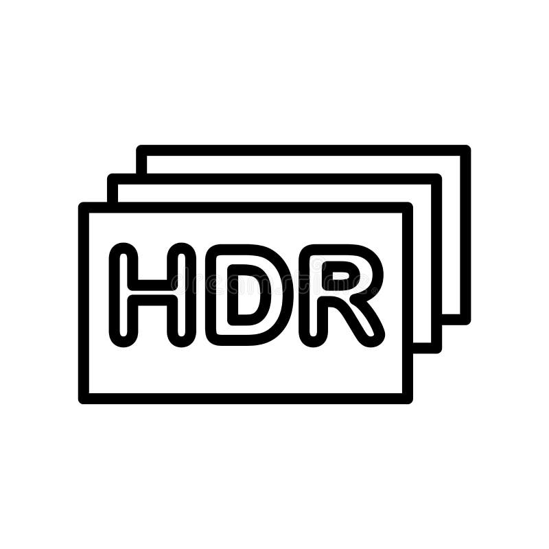 Hdr Icon Vector Isolated on White Background, Hdr Sign Stock Vector ...