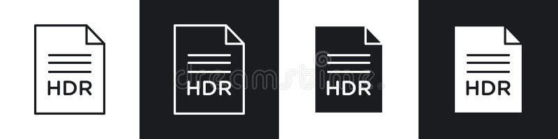 HDR Image File Extension Icon Stock Vector - Illustration of data ...