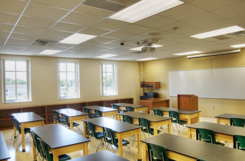 HDR of Interior of Classroom Stock Image - Image of desks, range: 15766149