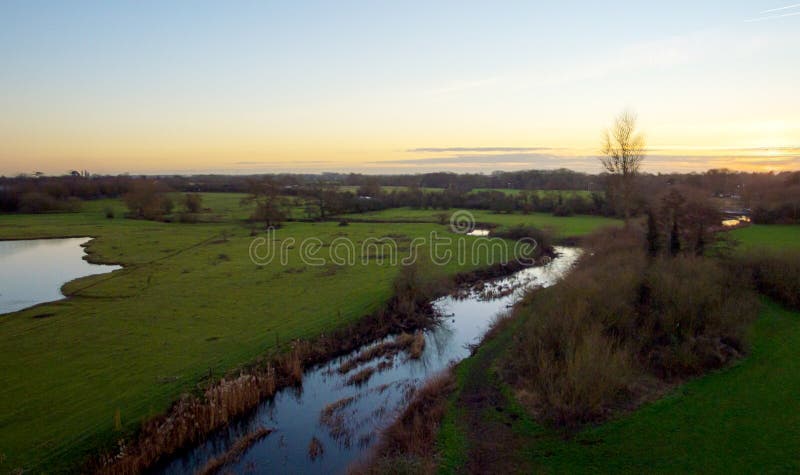 HDR Landscape Over Looking Leicestershire Countryside Stock Photo ...