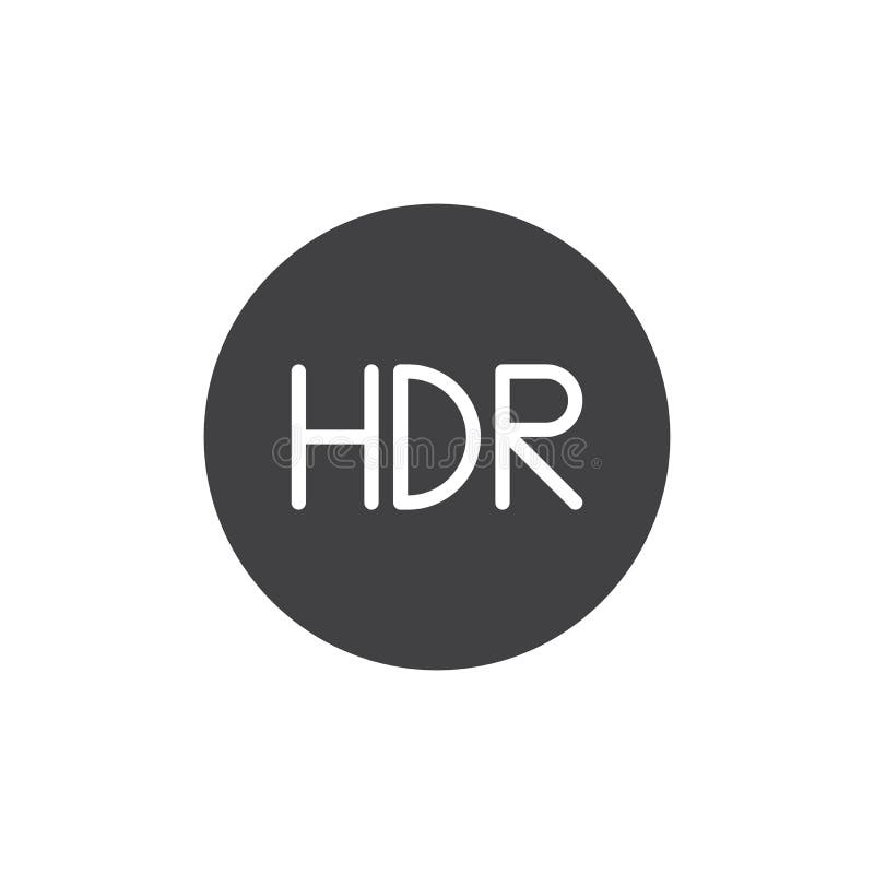 HDR on mode icon vector stock vector. Illustration of solid - 105833224