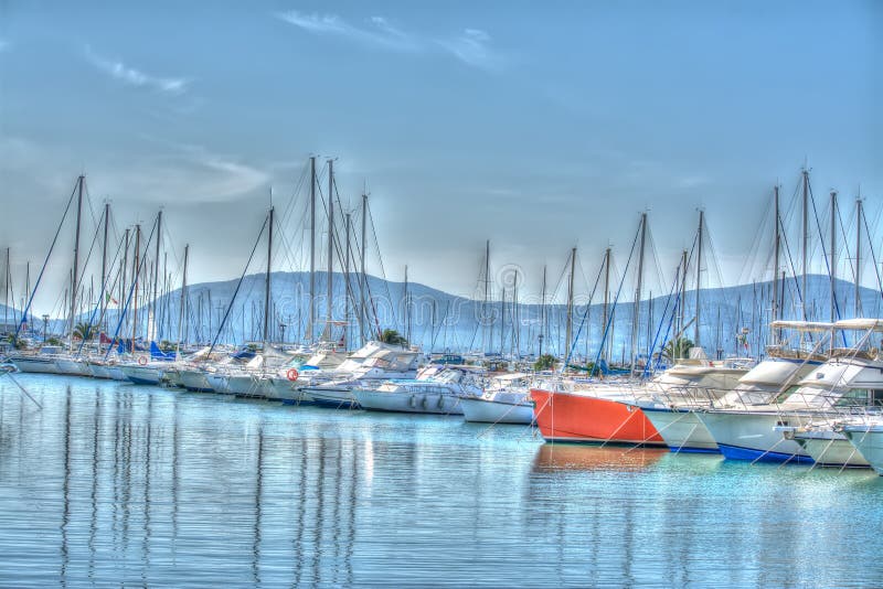 Hdr port stock image. Image of commercial, cloud, leisure - 42343569