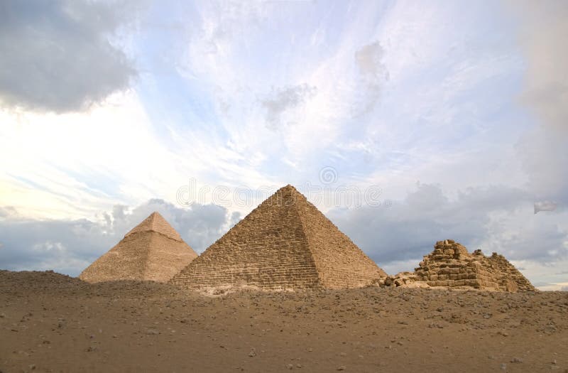 HDR pyramids stock photo. Image of egypt, history, geometry - 1455872