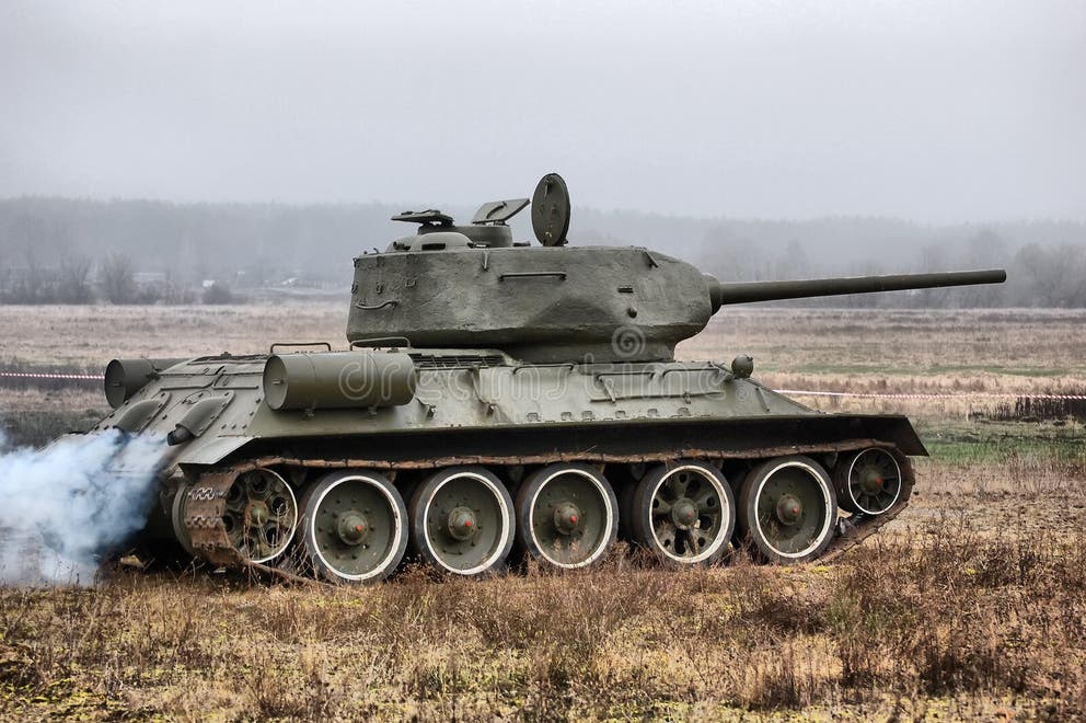 HDR.Soviet Tank from the Second World War Stock Image - Image of driver ...