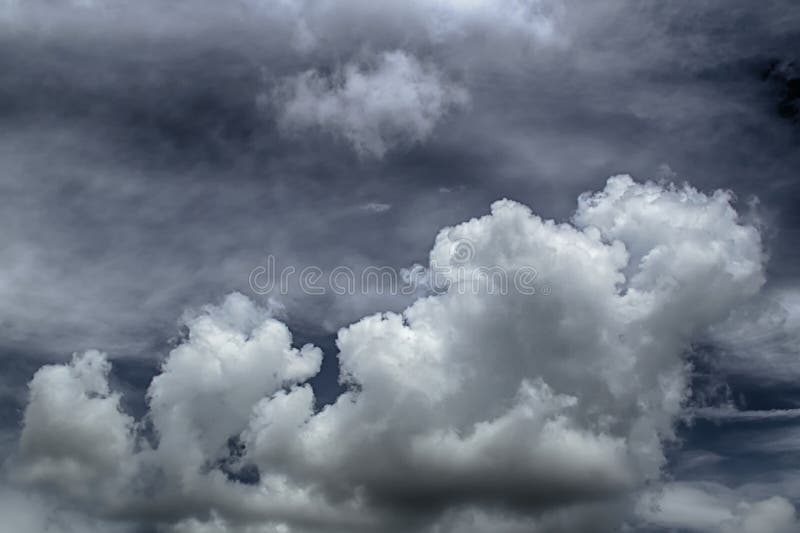HDR Stylized Multilayered Storm Clouds Stock Photo - Image of ...