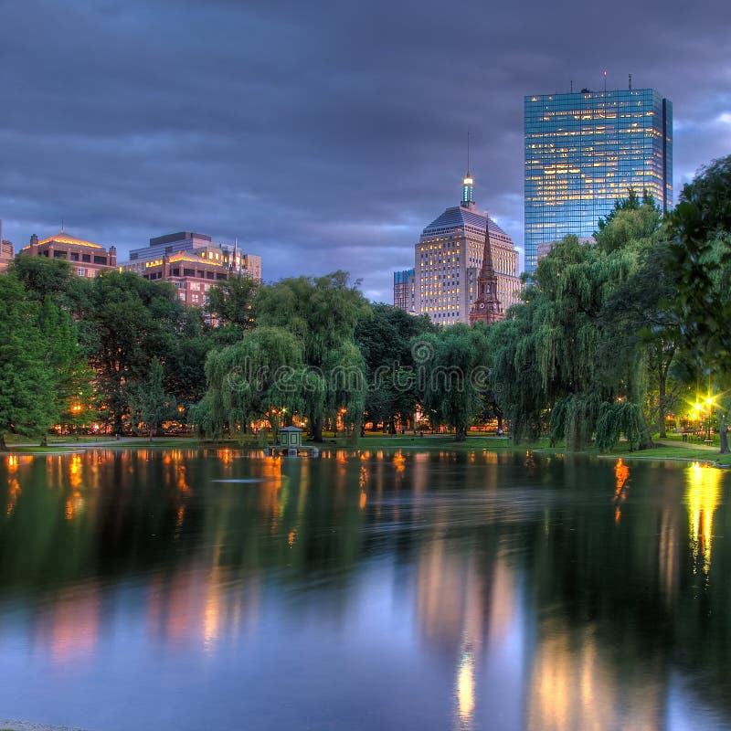 HDR of Sunset Over Boston S Copley Square Stock Photo - Image of ...