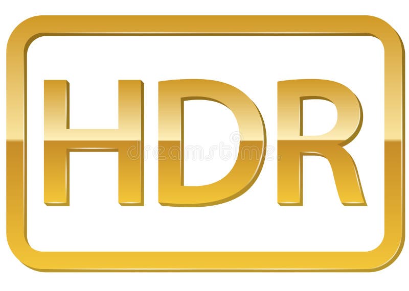 HDR UHD Icon stock vector. Illustration of symbol, hdtv - 232599124