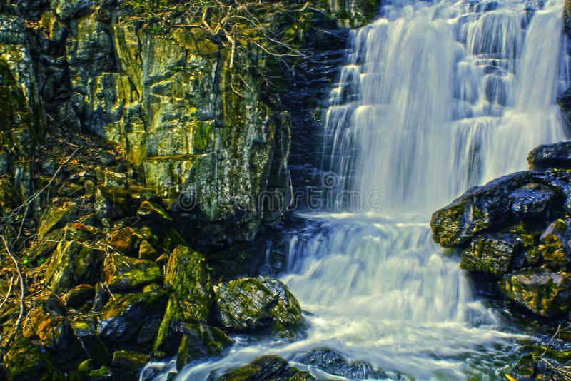 HDR Waterfall stock image. Image of edited, connecticut - 46725757