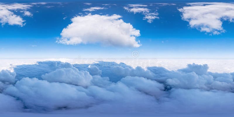 HDRI into the Clouds Equirectangular Panorama 22 Stock Illustration ...
