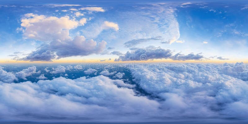 HDRI into the Clouds Equirectangular Panorama 15 Stock Illustration ...
