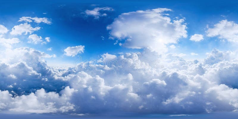 HDRI into the Clouds Equirectangular Panorama 16 Stock Illustration ...