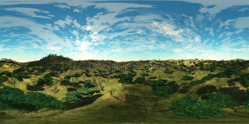 HDRI High Resolution Map. Tropical Beach with Coconut Palms on the ...