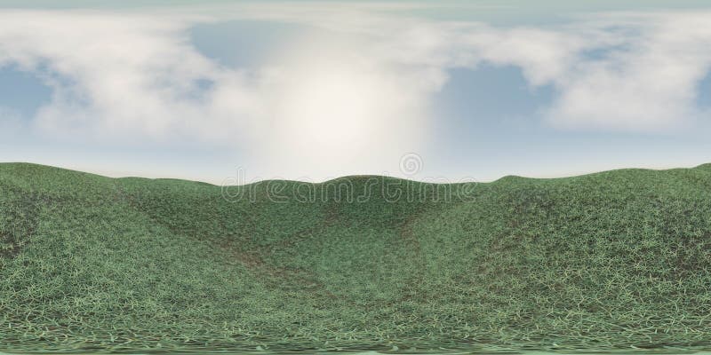 HDRI, Environment Map , Round Spherical 360 Degree Panorama, Green ...