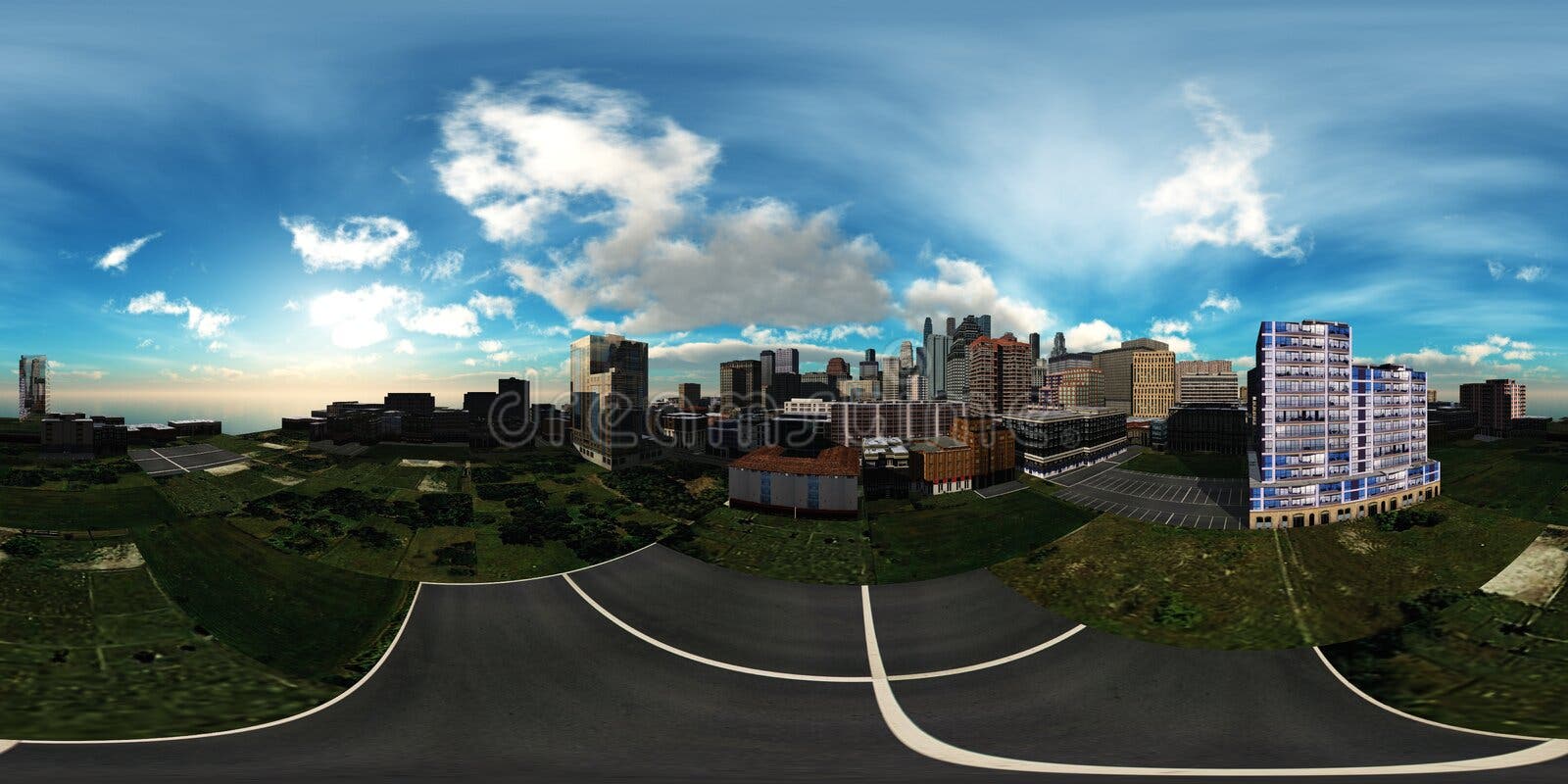 HDRI Equidistant Projection Landscape Stock Photo - Image of spherical ...