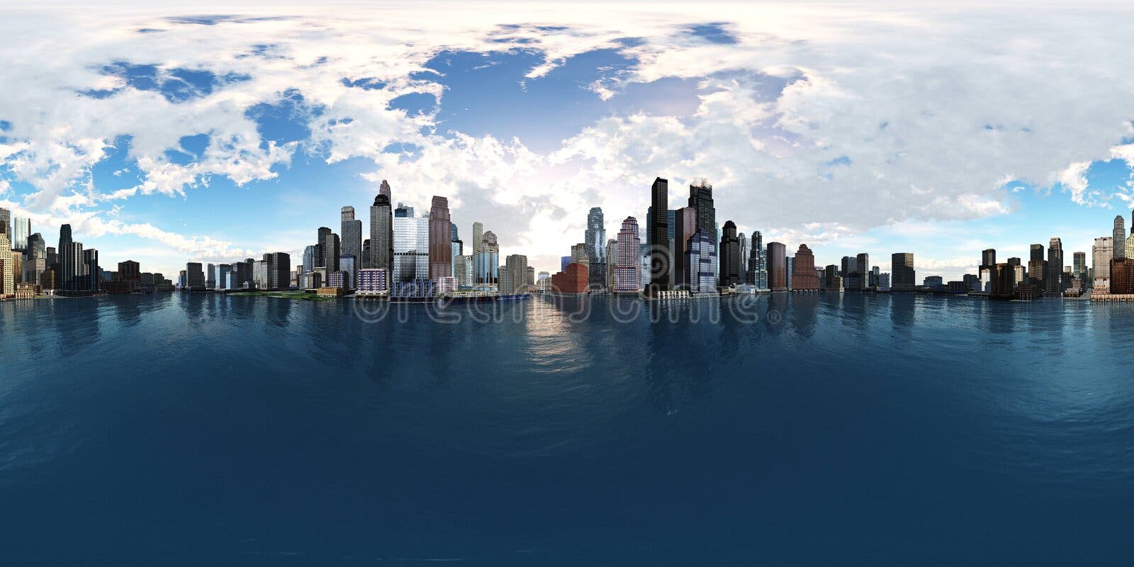 Aerial Panorama of the Island Stock Image - Image of equirectangular ...