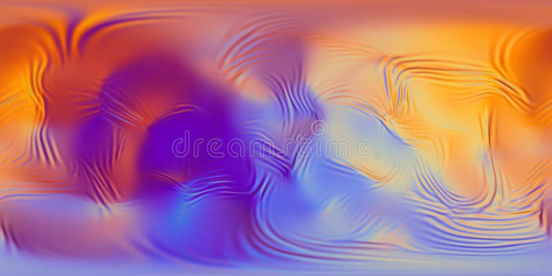 HDRI. Gradient Waves, Iridescent Chrome Wavy Surface. Full Spherical ...