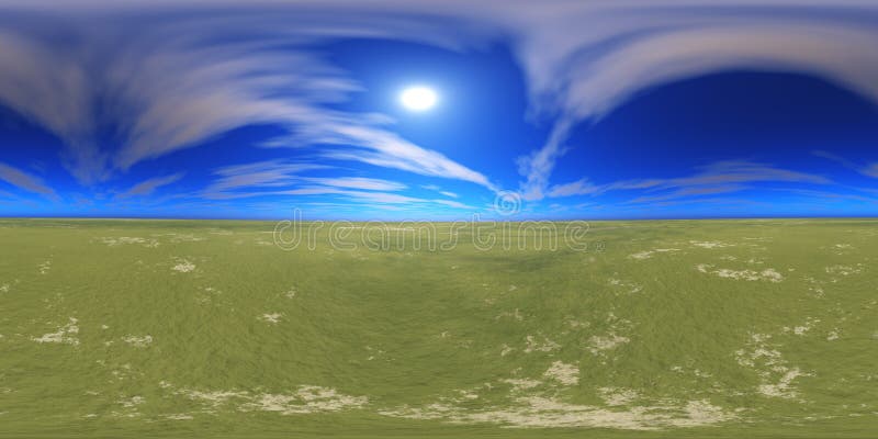 HDRI High Resolution Map. Panorama of Sea Sunset, the View of the Ocean ...