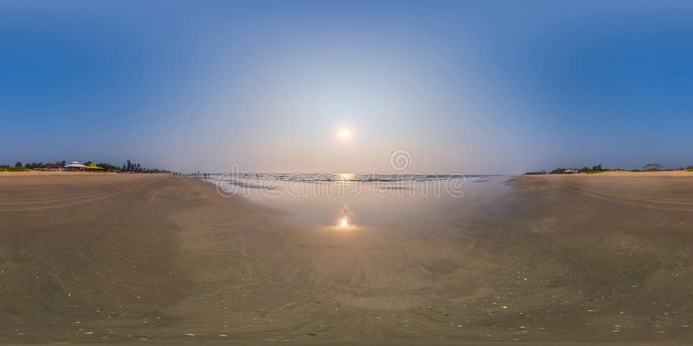 360 Hdri Panorama with Coconut Trees on Ocean Coast on Beach in ...