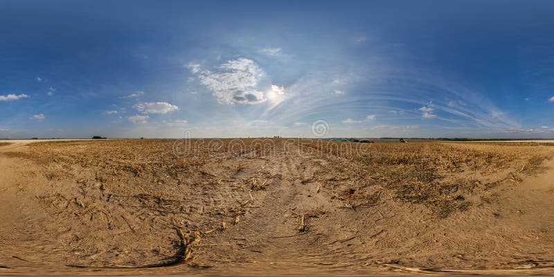 Hdri 360 Panorama on Farming Fields in Spring Nasty Evening before ...
