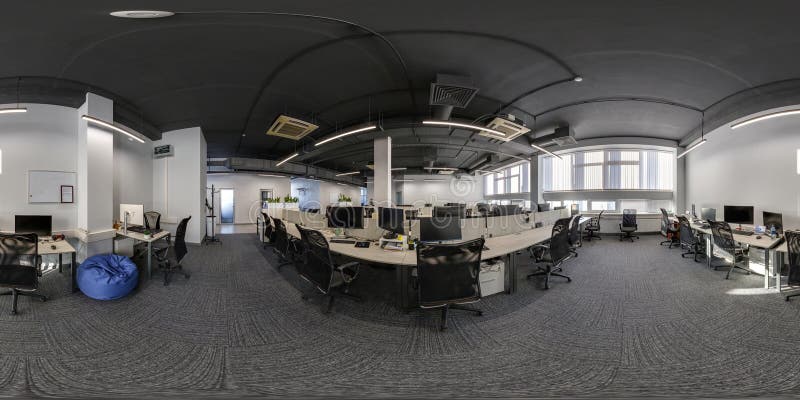 Hdri 360 Panorama in Interior Work Room in Modern Coworking Office in ...
