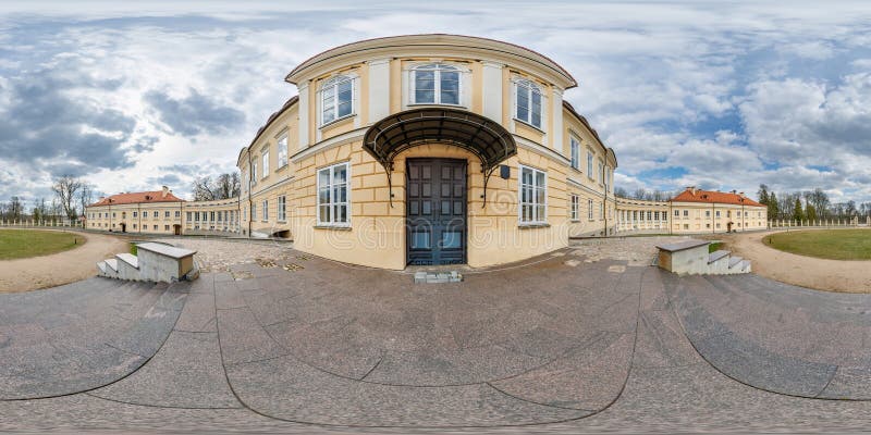 360 Hdri Panorama Overlooking Restoration of the Historic Castle or ...