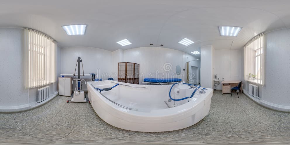 360 Hdri Panorama in Spa Saloon with Bath in Equirectangular Spherical ...
