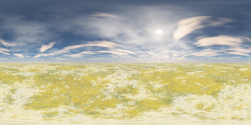 Hdri, Simple Landscape, Earth and Sky Stock Illustration - Illustration ...