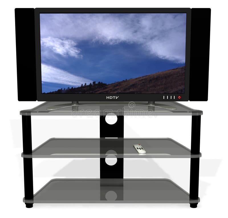 Hdtv路径 库存例证. 插画 包括有 剧院, 录影, 立场, 显示, 远程, 定义, 控制, 等离子, 面板 - 448780