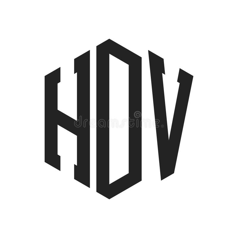 HDV Logo Design. Initial Letter HDV Monogram Logo Using Hexagon Shape ...