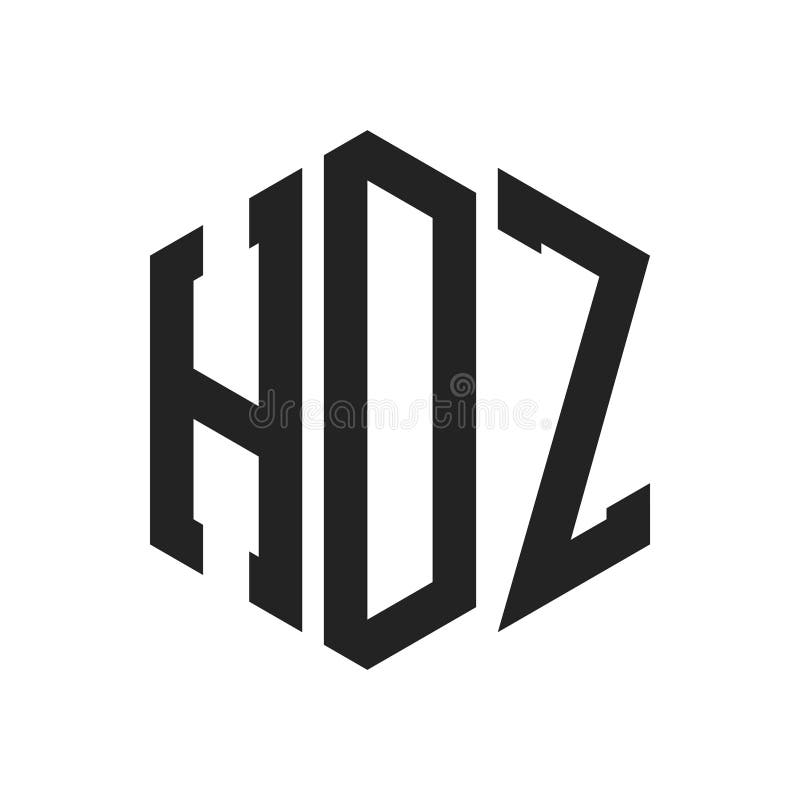 HDZ Logo Design. Initial Letter HDZ Monogram Logo Using Hexagon Shape ...