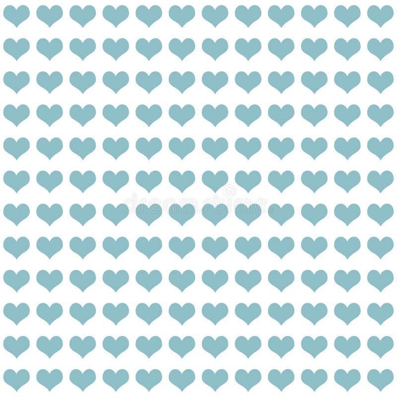 Light Blue Seamless Hearts on White Background Stock Vector ...